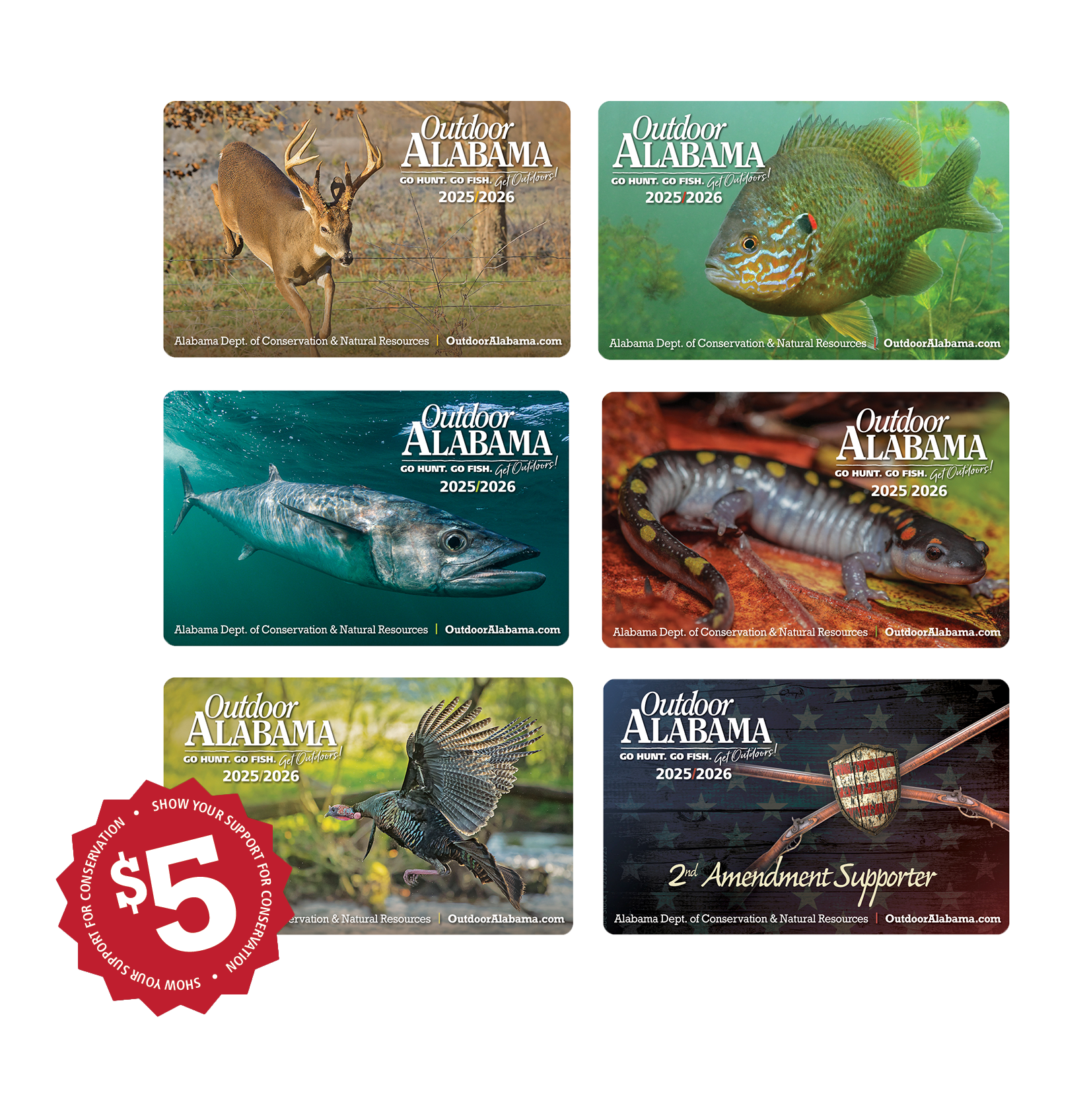 Alabama Collectible License Cards | Outdoor Alabama