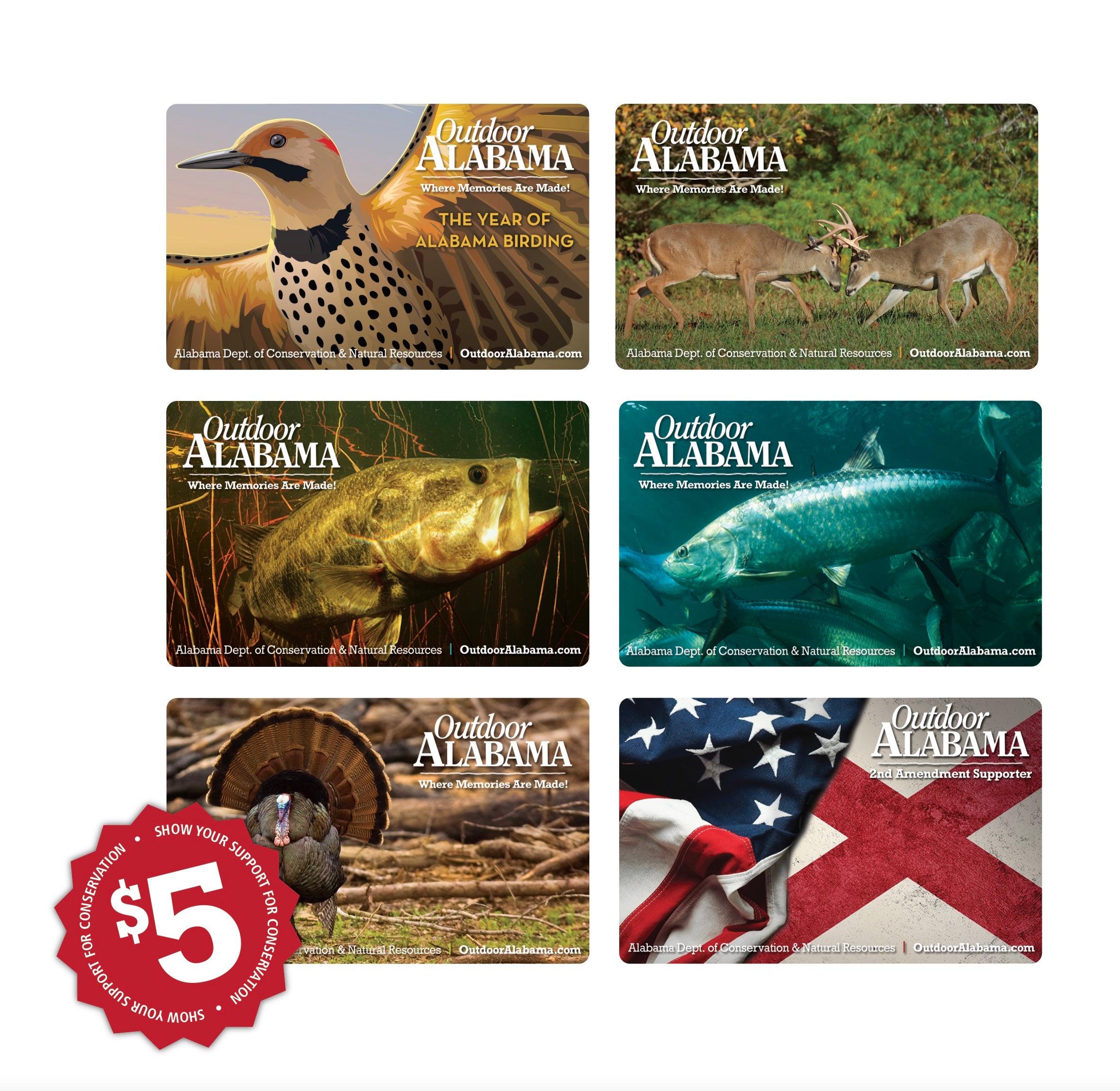 Alabama Collectible License Cards | Outdoor Alabama