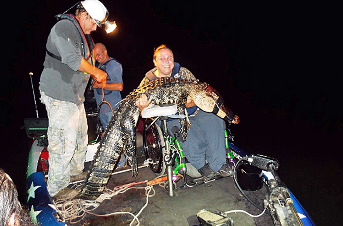 Wheelchair-Bound Stone Bags Gator at Eufaula | Outdoor Alabama